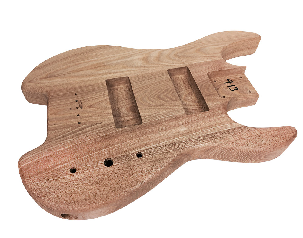 Solo Sb Style Diy Headless Bass Guitar Kit Maple Neck Ash Body Solo Music Gear