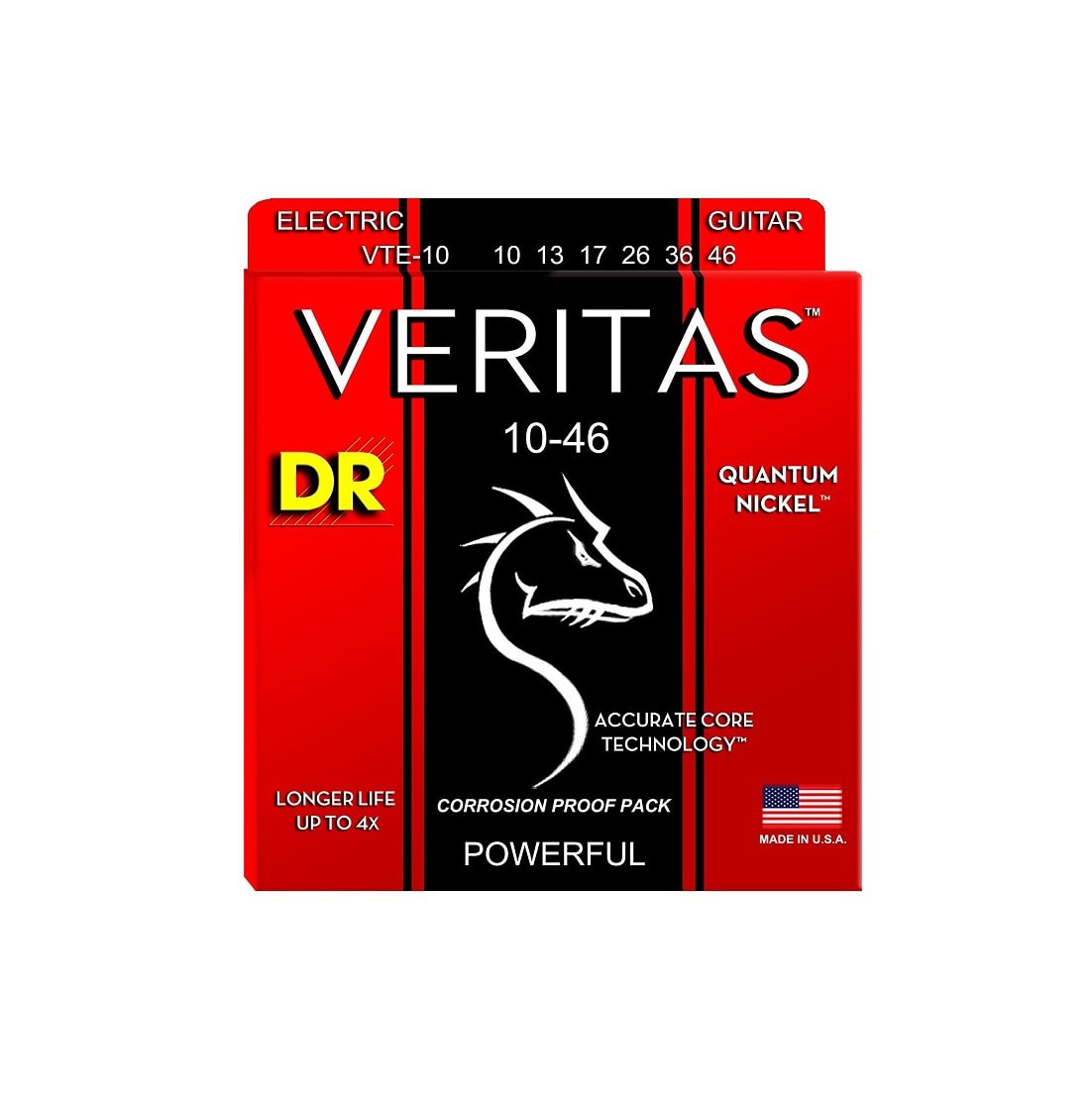DR Strings VTE-10 Veritas Electric Guitar String Set, 10-46 DR Strings VTE-10 Veritas Electric Guitar String Set, 10-46