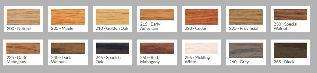Saman Stain Color Chart