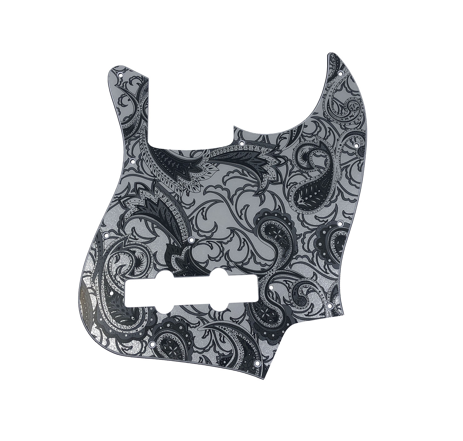 Shop Solo Pro J Bass Style 3 Ply Grey Paisley Pickguard Online