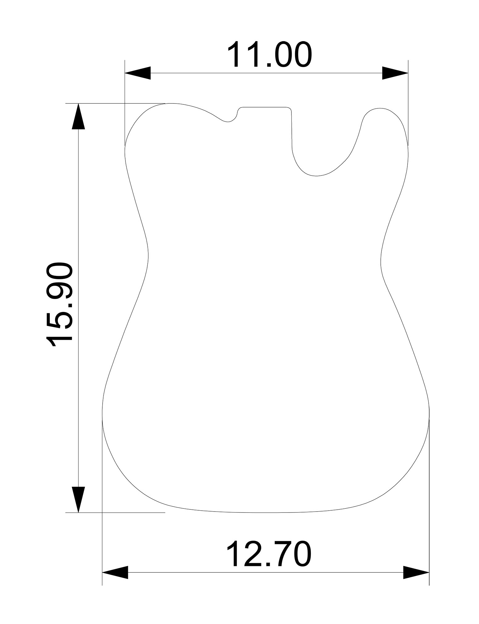 Shop Solo TC Style Thinline Body Template Set Online