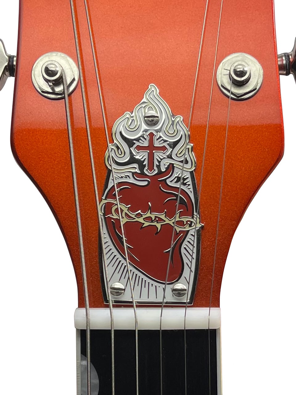 Shop HellParts 3-Hole Brass Sacred Heart Truss Rod Cover