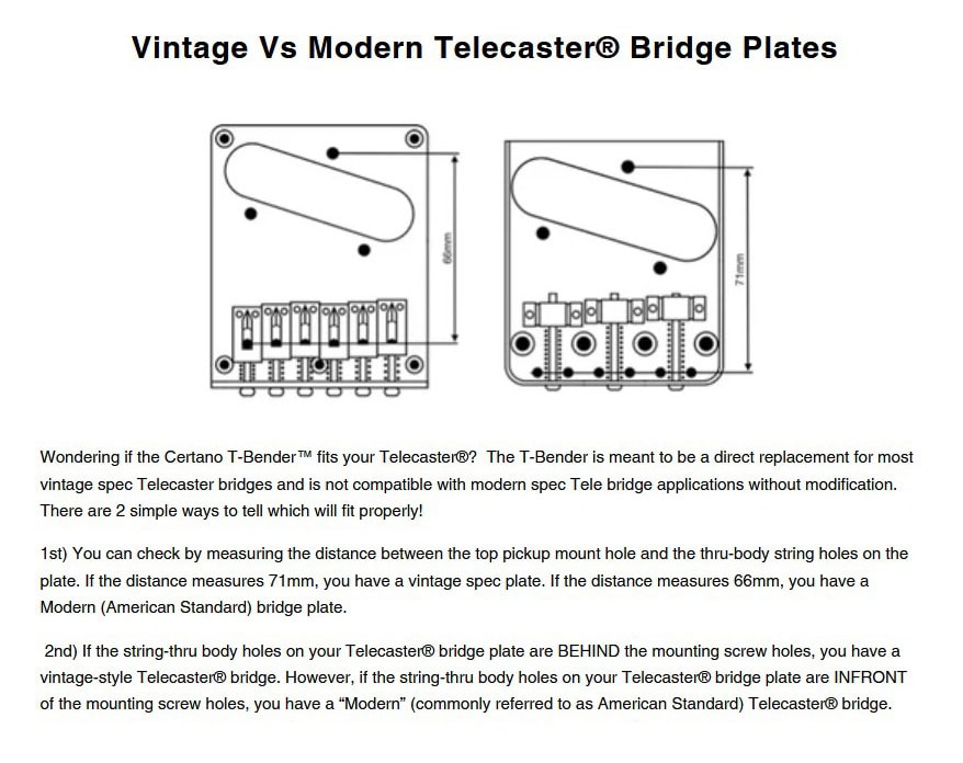Shop Certano T- Bender B&G Bender Replacement Bridge for Tele Online