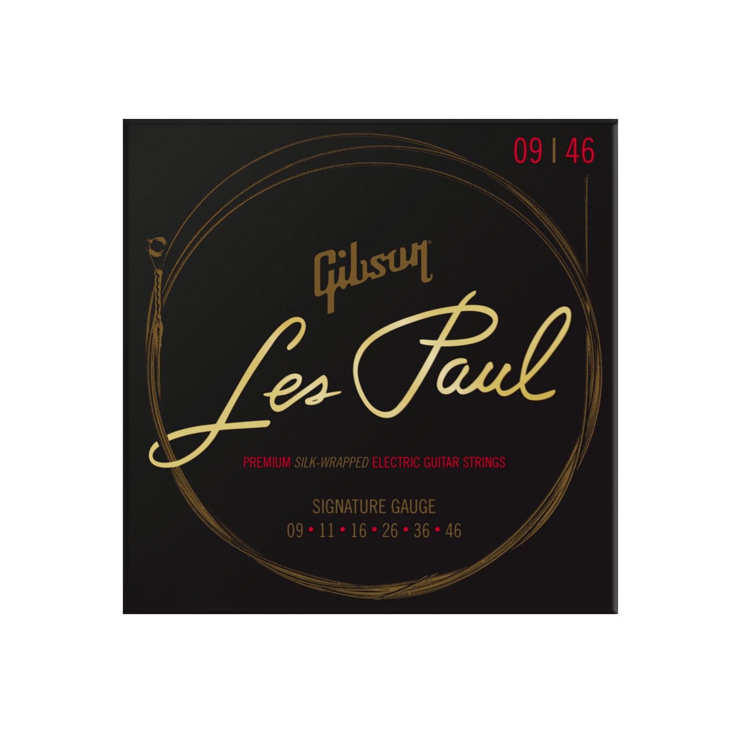 Gibson Les Paul Premium Electric Guitar Strings, Signature Gauge, 9-46