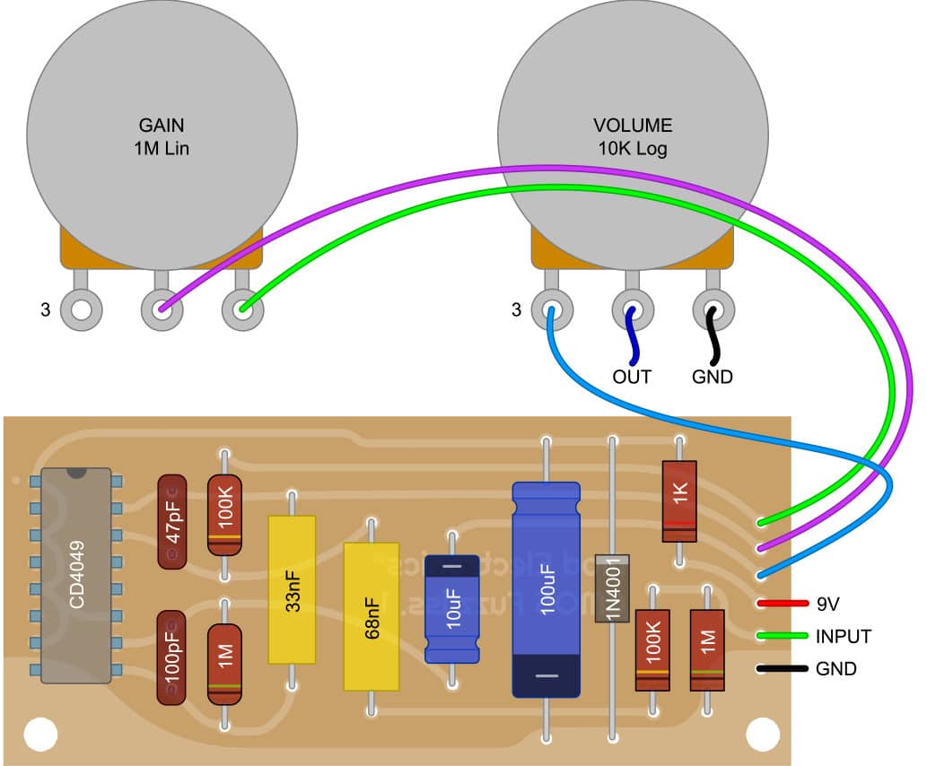 Shop PCB Vintage Style CMOS Fuzz Circuit Board Online