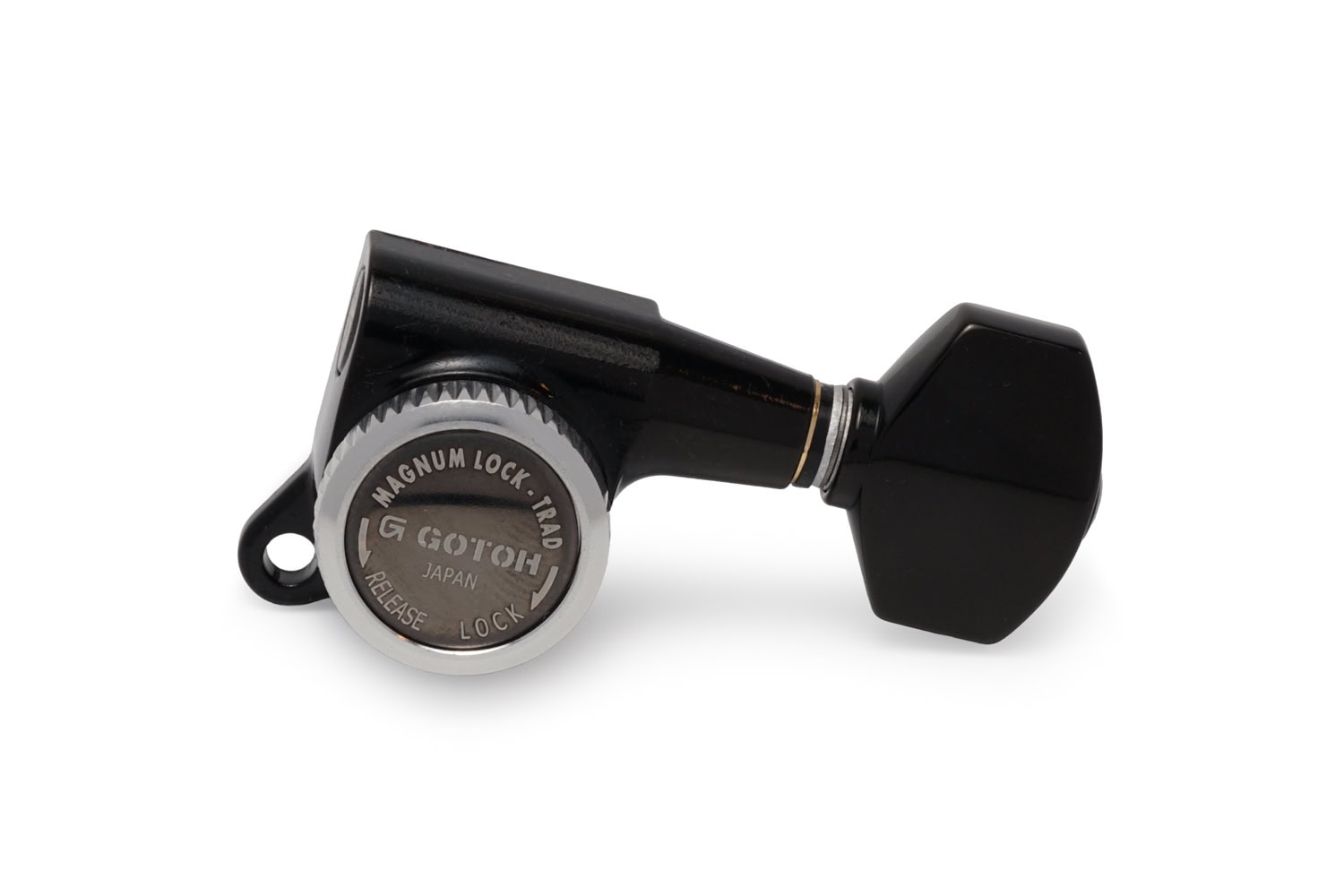 Shop Gotoh SG381 Black Staggered Mag-Trad Locking Guitar Machine Heads ...