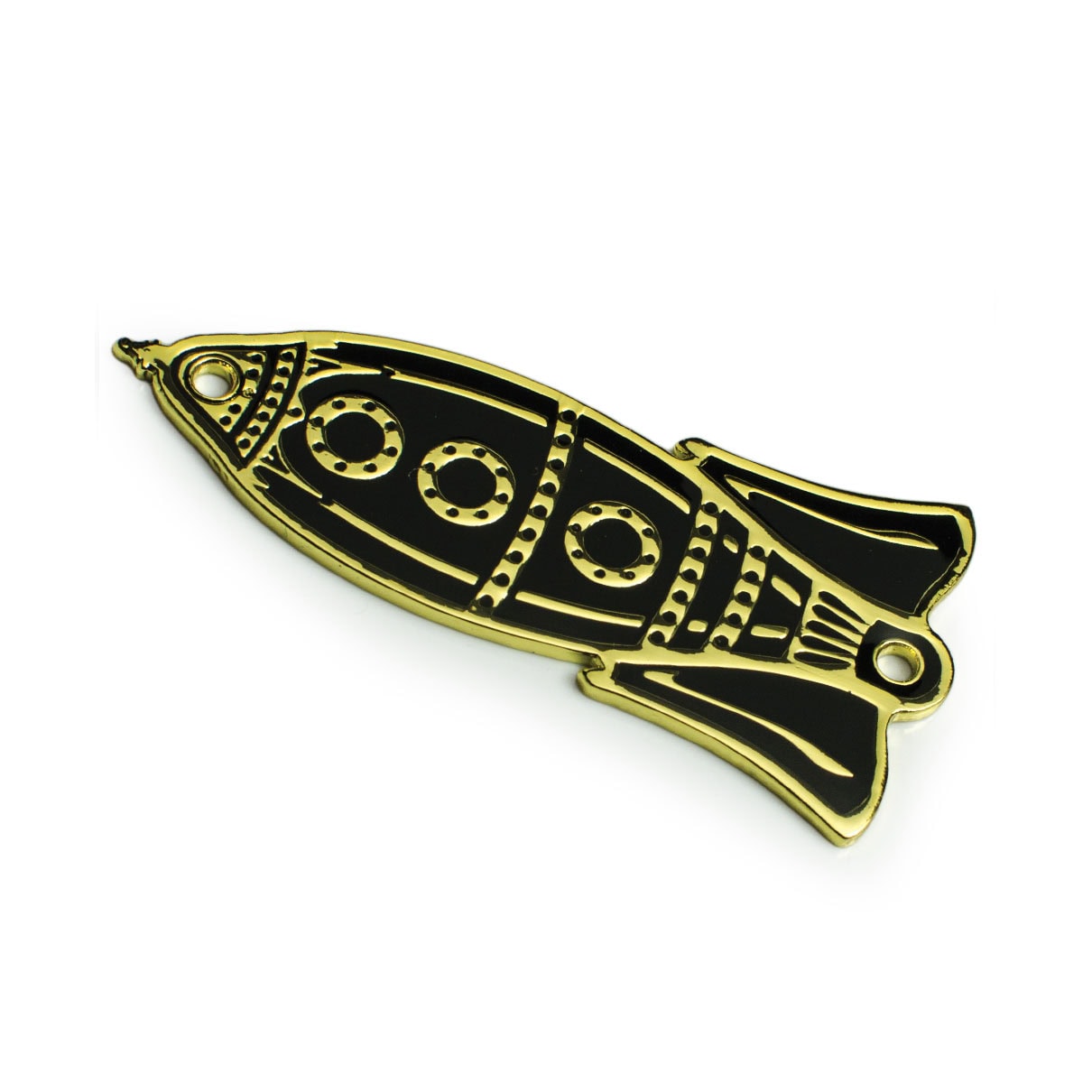 Shop HellParts 2-Hole Brass Gold Pin-Up Truss Rod Cover